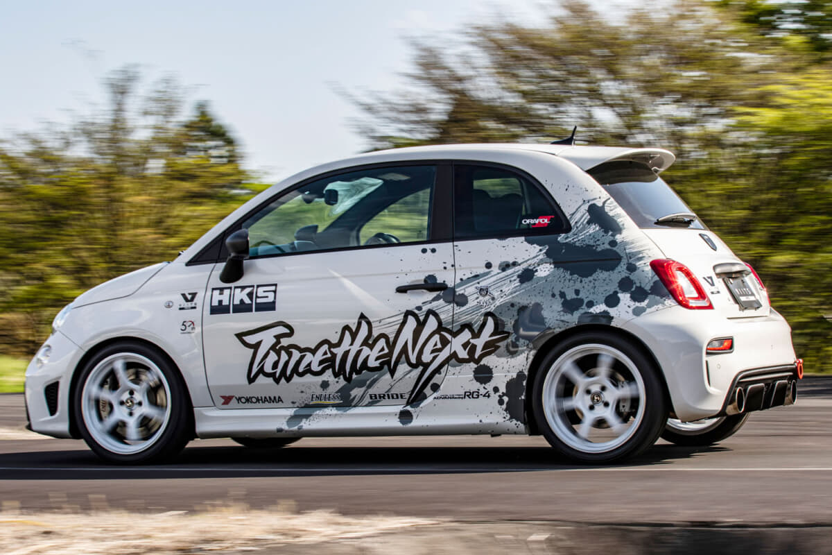 【画像ギャラリー】HKSの「アバルト595」最新チューニング速報！ 発売間近の「VIITSサスペンションR」の仕上がりはいかに【デモカー試乗】 | AUTO MESSE WEB（オートメッセ ...