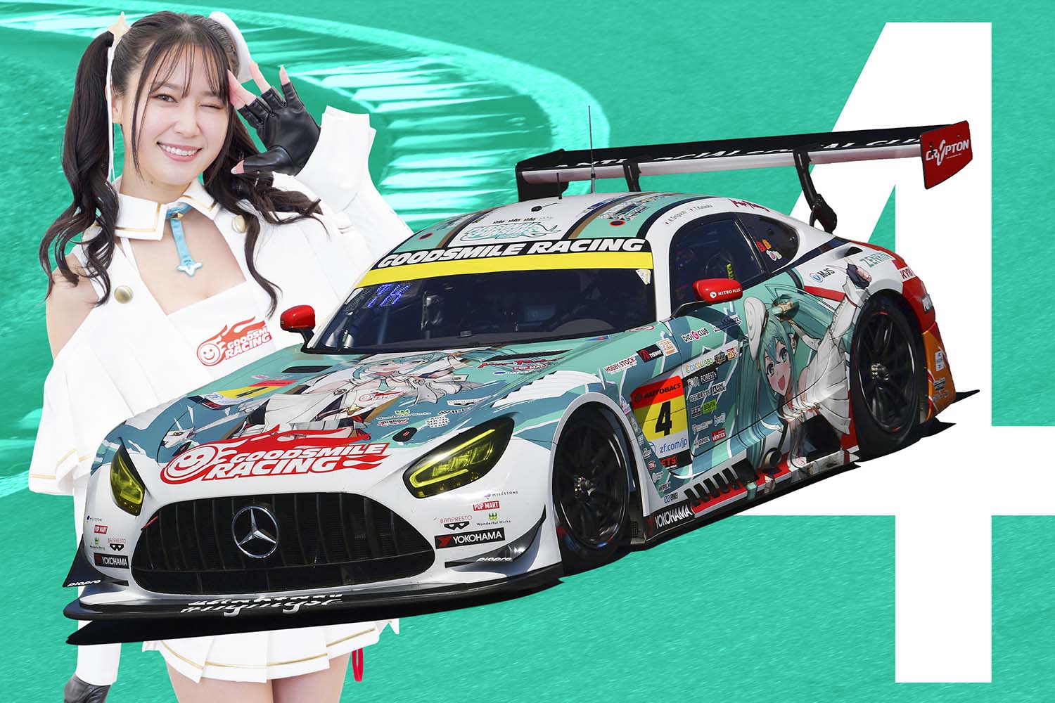 片山右京率いる「グッドスマイル 初音ミク AMG」は超人気マシン！ ベテランコンビで戦う「GOODSMILE RACING ...